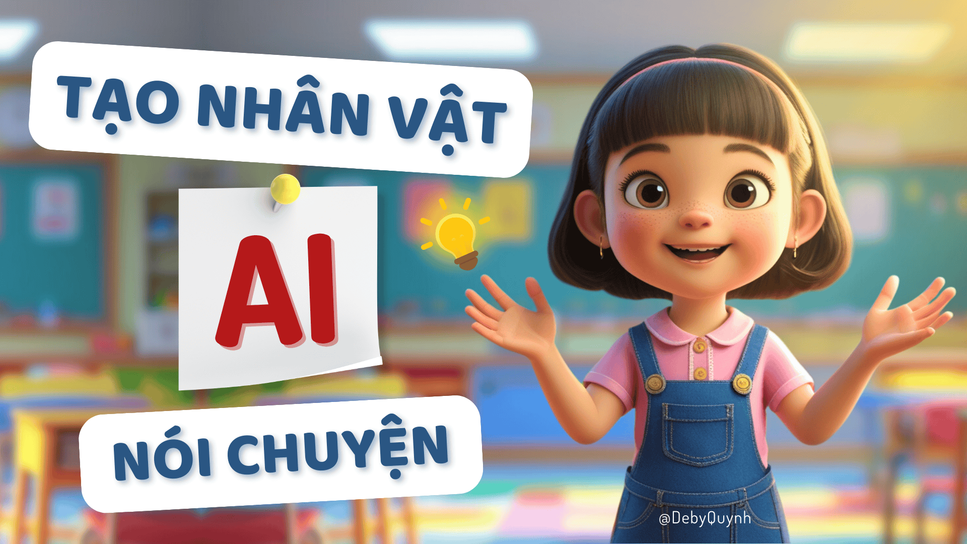 Cách tạo nhân vật hoạt hình AI biết nói chuyện miễn phí – Dùng cho bài giảng, thuyết trình, lớp ...