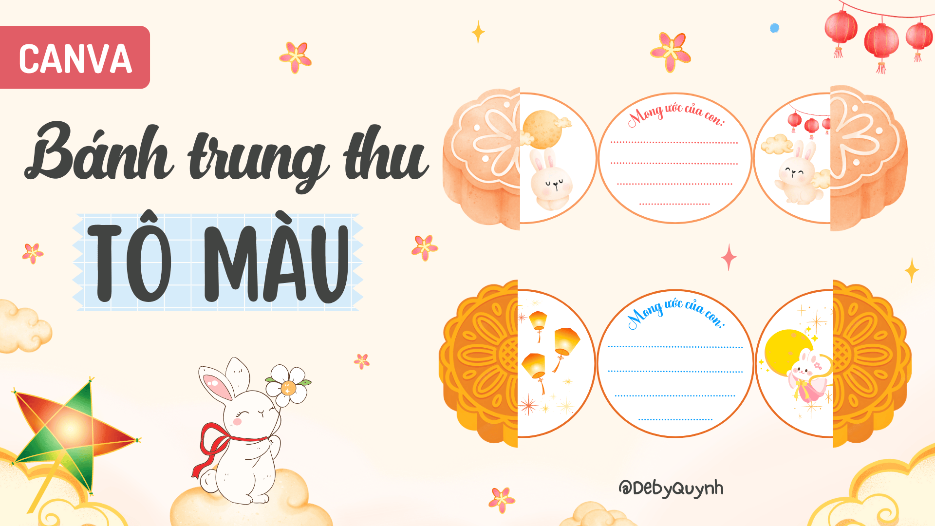 Cách làm bánh Trung Thu tô màu & ghi điều ước bằng Canva & ChatGPT | Hoạt động Trung Thu sáng ...